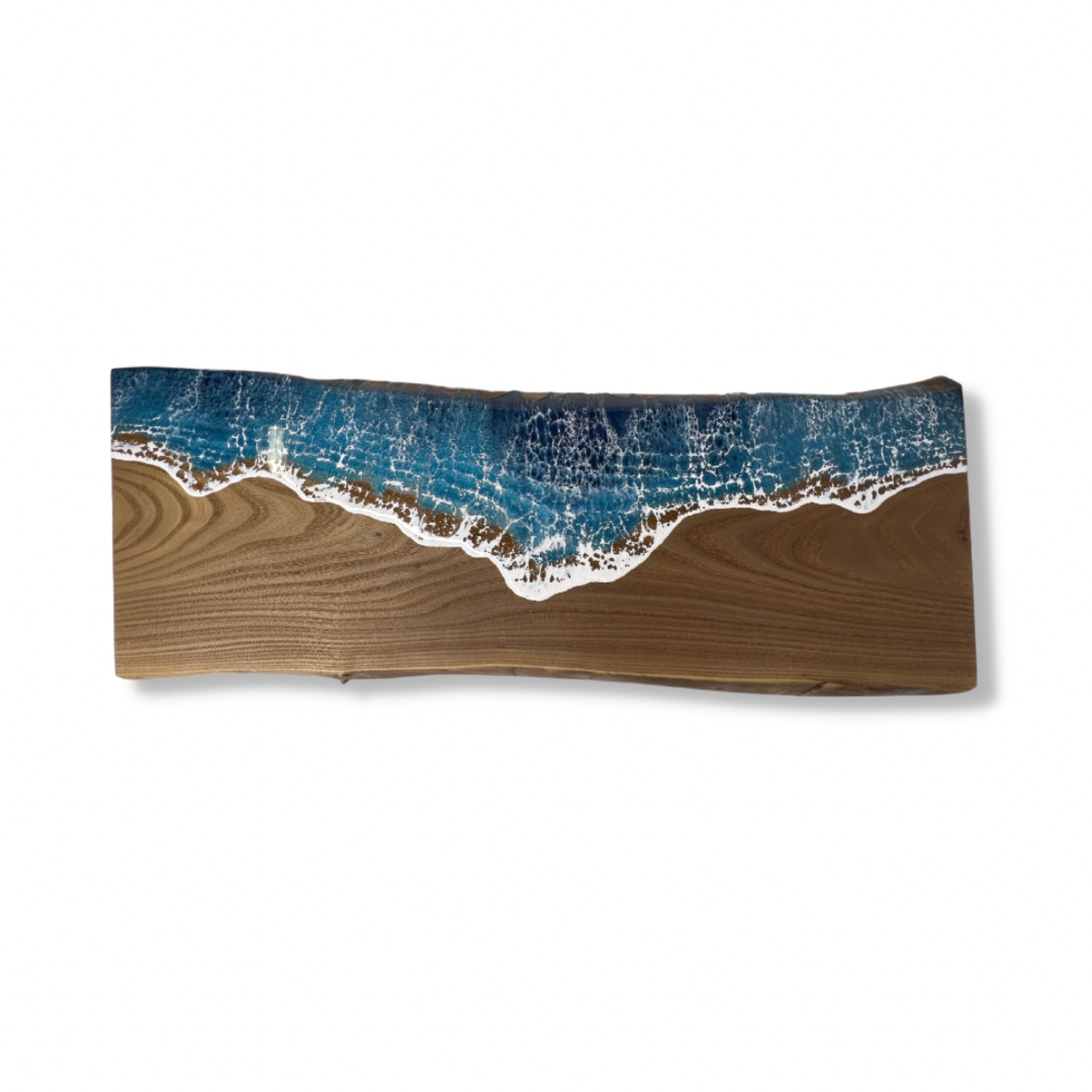 Live-Edge Ocean Resin Art Wall Art | Rusted Element Design